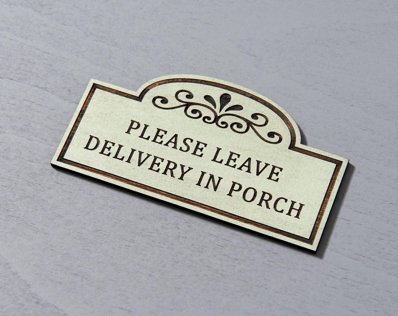 Personalised Parcel Sign: Engraved Wooden Delivery Notice, Parcel Box ...