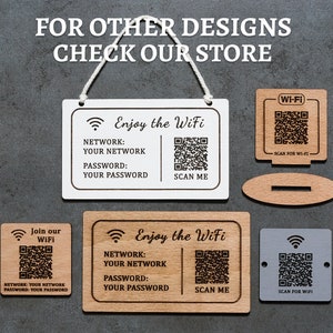 Personalised Wifi Sign | Wifi QR Code Sign for Business | Wifi Network ...