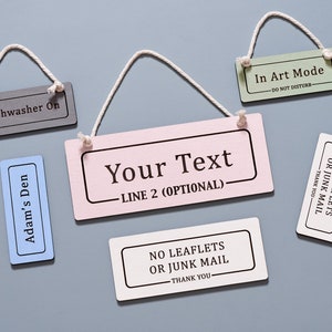 Personalised Sign | Custom Wooden Engraved Plaque | Any Text Custom ...