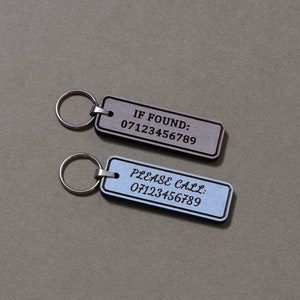 If Found Please Call Keyring | Lost Key ID Tag | If Found Please ...