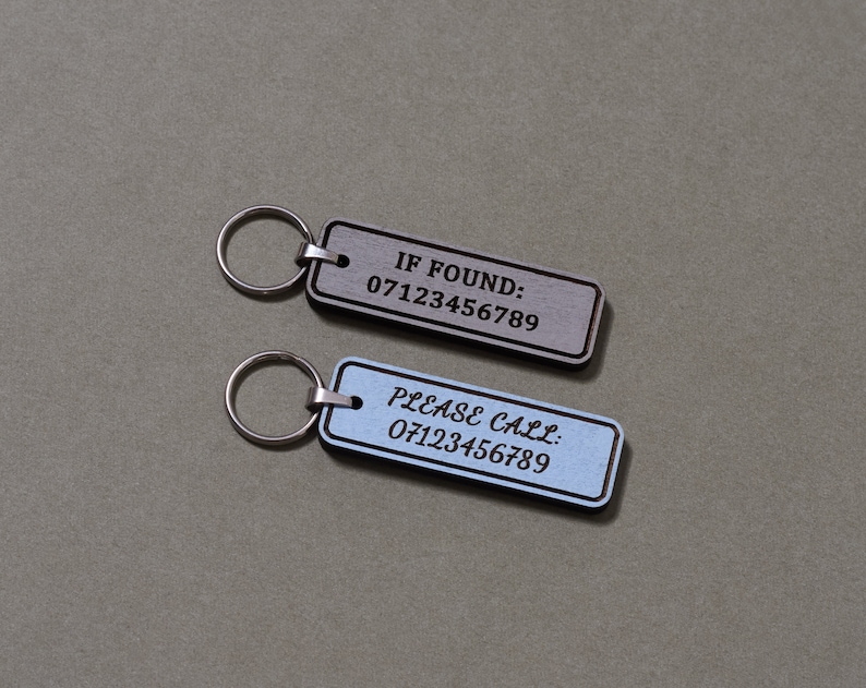 If Found Please Call Keyring | Lost Key ID Tag | If Found Please ...