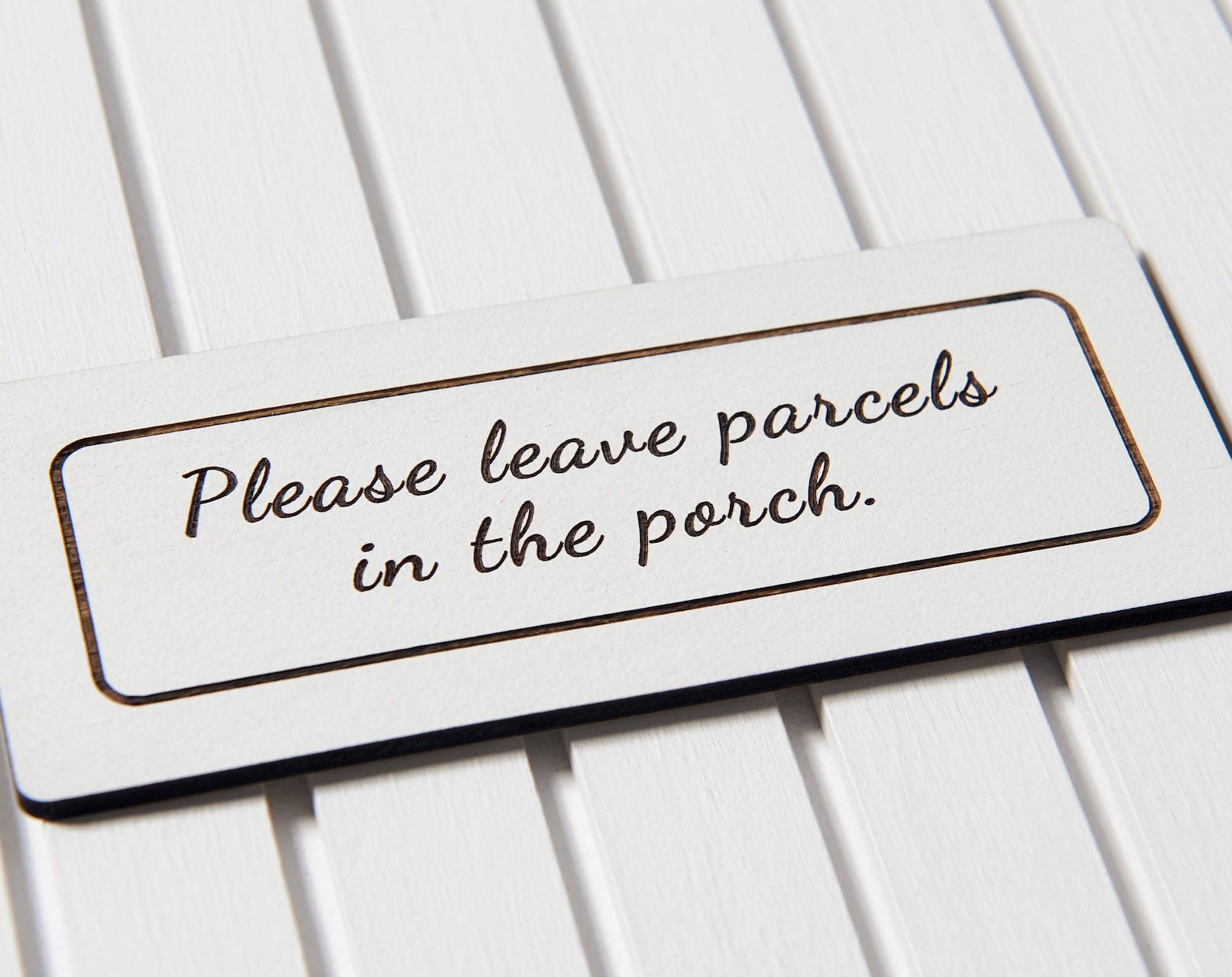 Personalized Parcel Sign: Please Leave Parcels in Porch Engraved ...