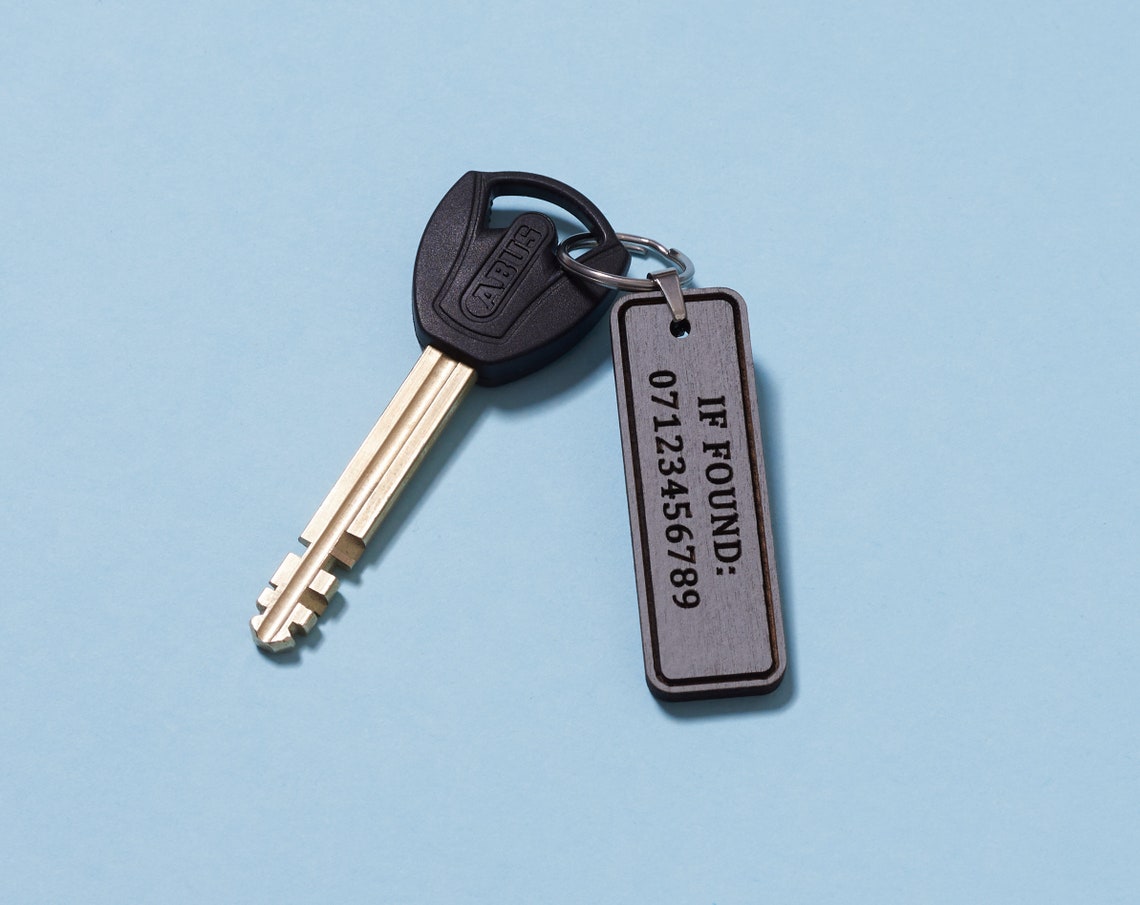 If Found Please Call Keyring | Lost Key ID Tag | If Found Please ...