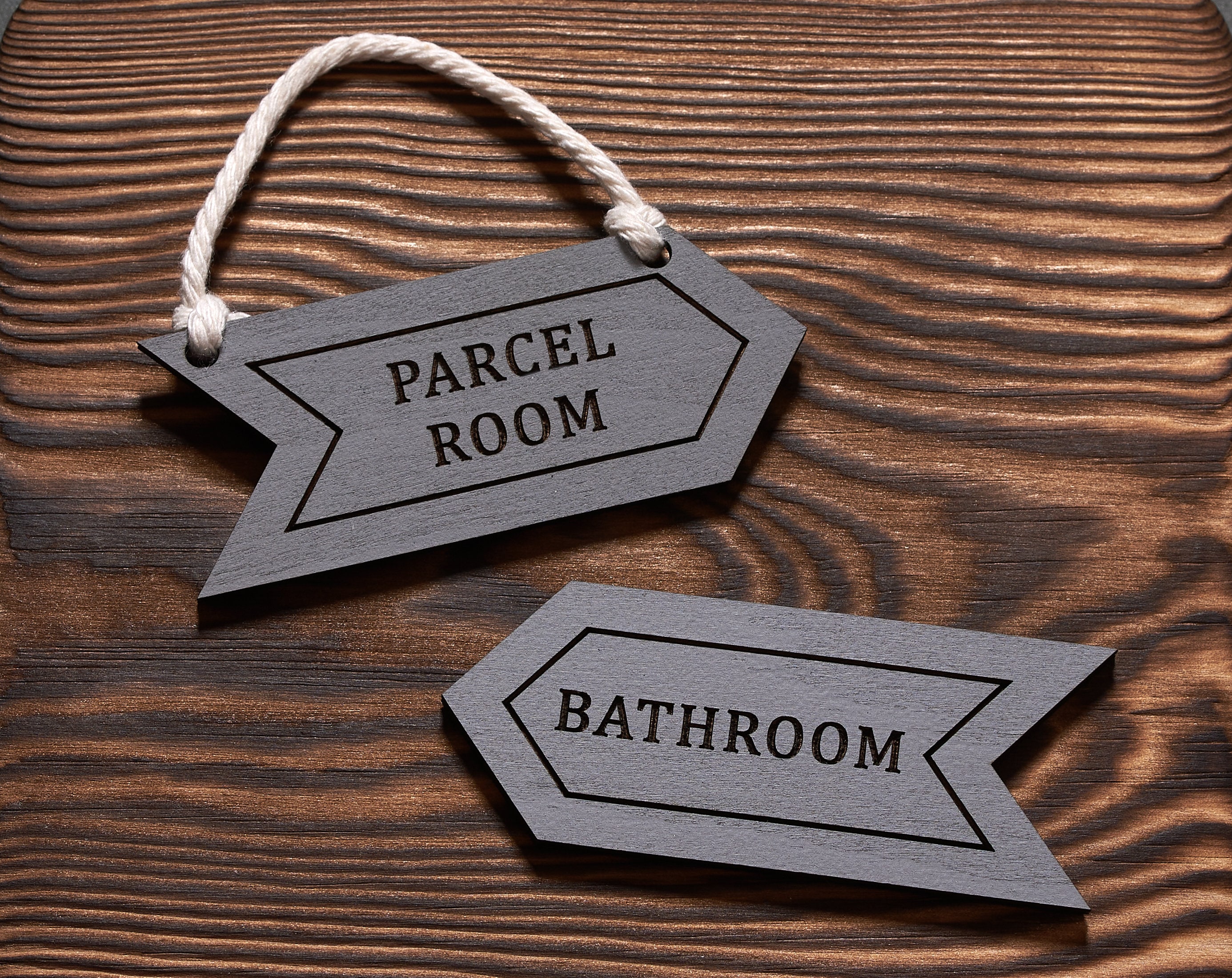 Personalized Wooden Arrow Sign: Engraved Directional Decor - Etsy