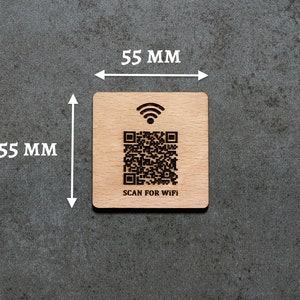 Engraved Wifi QR Code Sign | Custom Password Plaque - Etsy