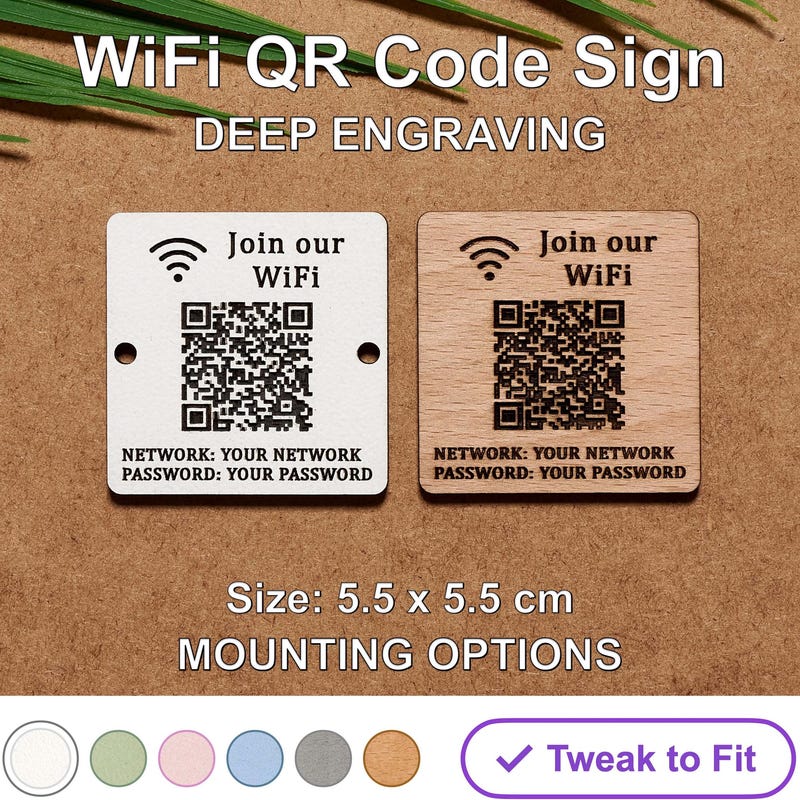 Airbnb Wifi Sign Qr Code - Etsy