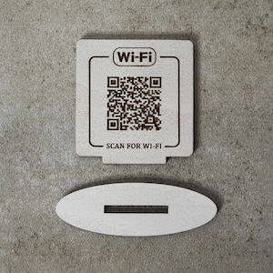 Scan for Wifi Sign | QR Code Sign Wifi Access | Freestanding Wifi ...