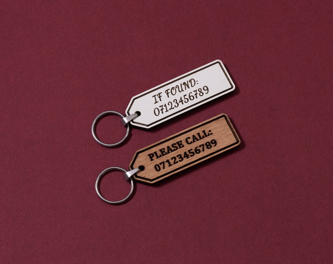 If Found Please Call Keyring | Lost Key ID Tag | If Found Please ...