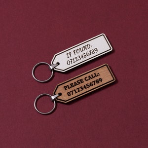 If Found Please Call Keyring | Lost Key ID Tag | If Found Please ...