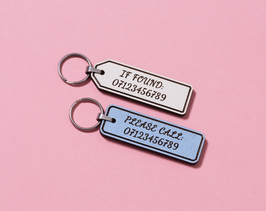 If Found Please Call Keyring | Lost Key ID Tag | If Found Please ...