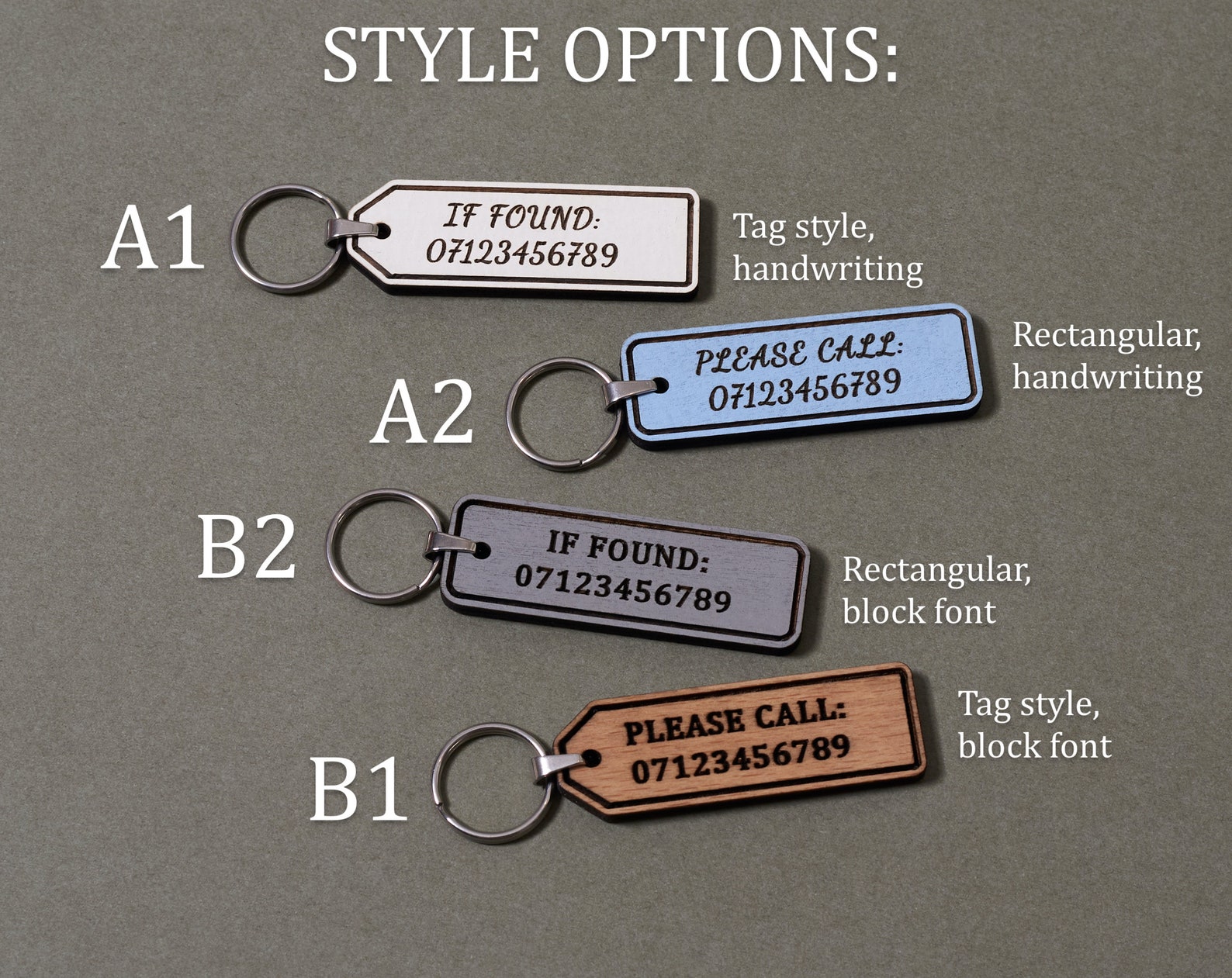 If Found Please Call Keyring | Lost Key ID Tag | If Found Please ...