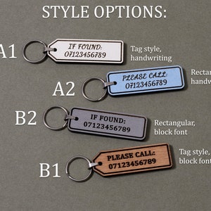 If Found Please Call Keyring | Lost Key ID Tag | If Found Please ...