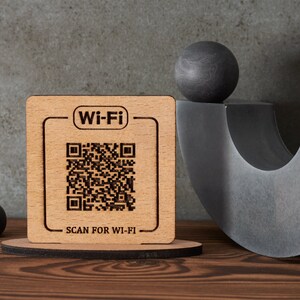 Scan for Wifi Sign | QR Code Sign Wifi Access | Freestanding Wifi ...