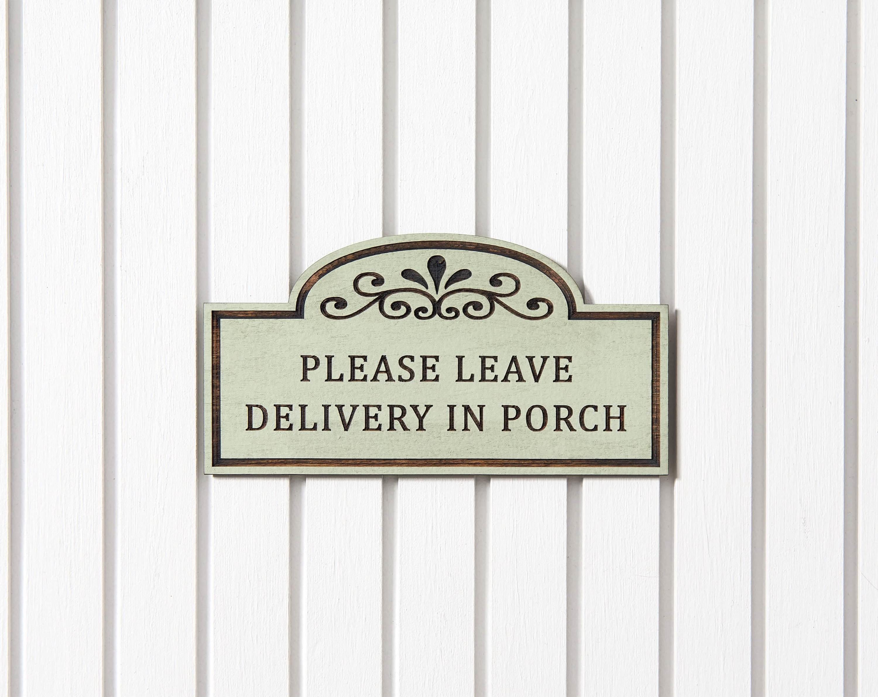 Personalised Parcel Sign: Engraved Wooden Delivery Notice, Parcel Box ...