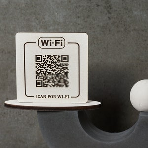 Scan for Wifi Sign | QR Code Sign Wifi Access | Freestanding Wifi ...