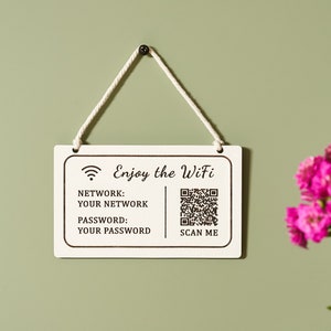 Personalised Wifi Sign | Wifi QR Code Sign for Business | Wifi Network ...