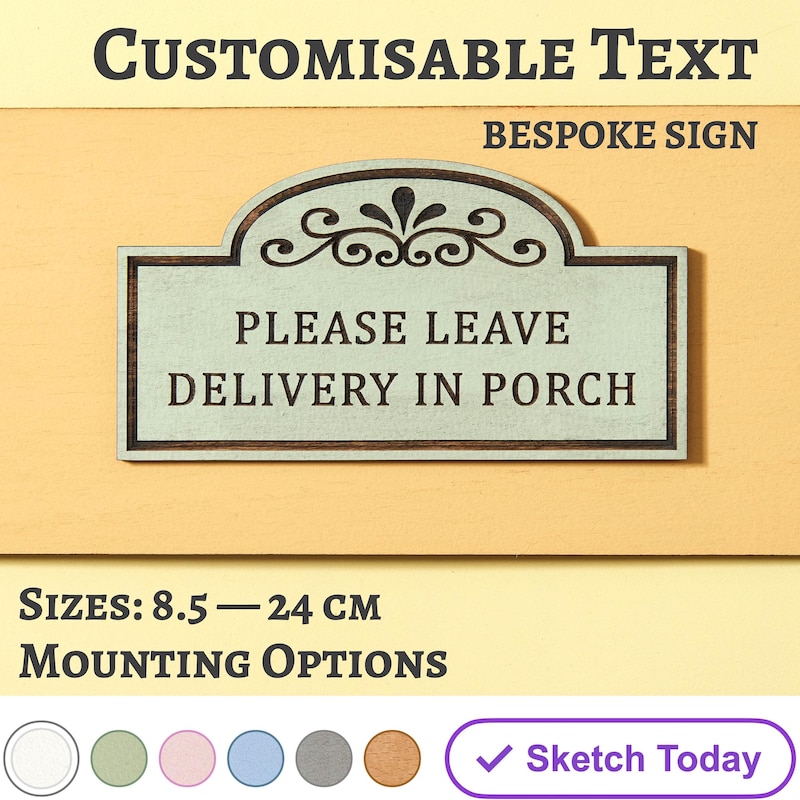 Mail Delivery to Porch Sign - Etsy UK