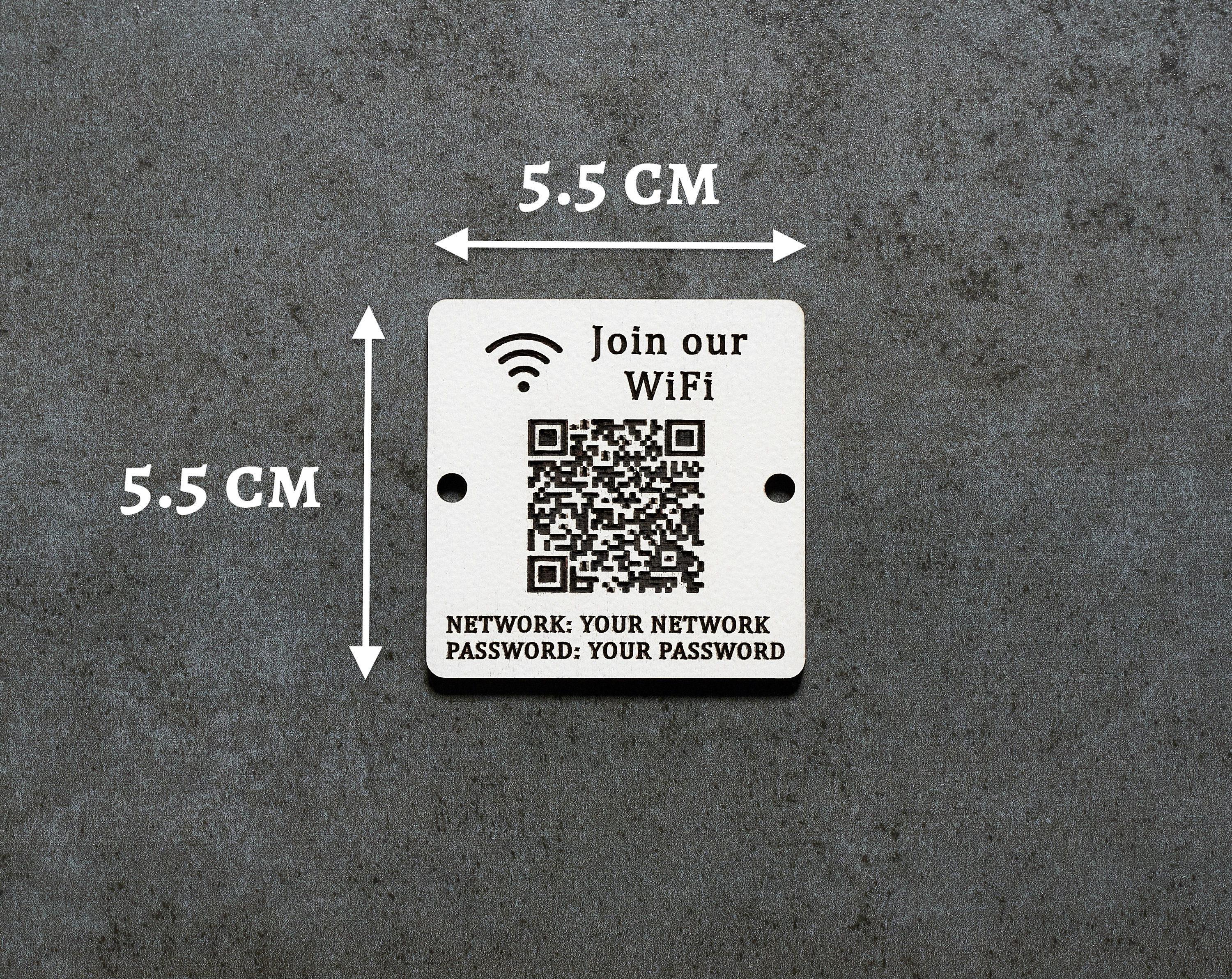 Wifi QR Code Custom Engraved Password Sign | Scan for Wi-fi Qr-code ...