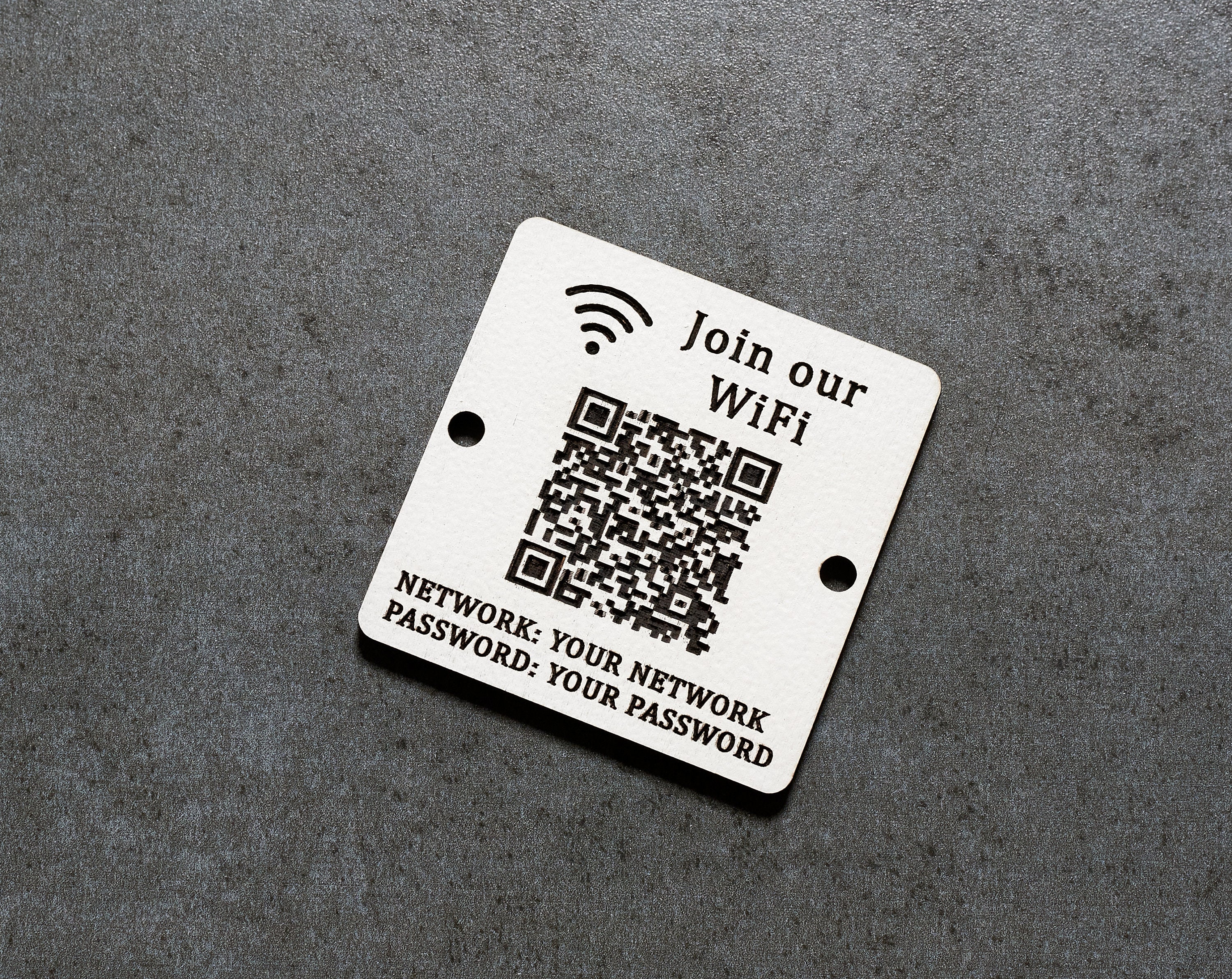 Wifi QR Code Custom Engraved Password Sign | Scan for Wi-fi Qr-code ...