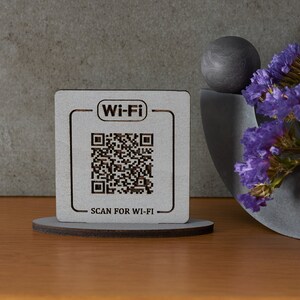 Scan for Wifi Sign | QR Code Sign Wifi Access | Freestanding Wifi ...