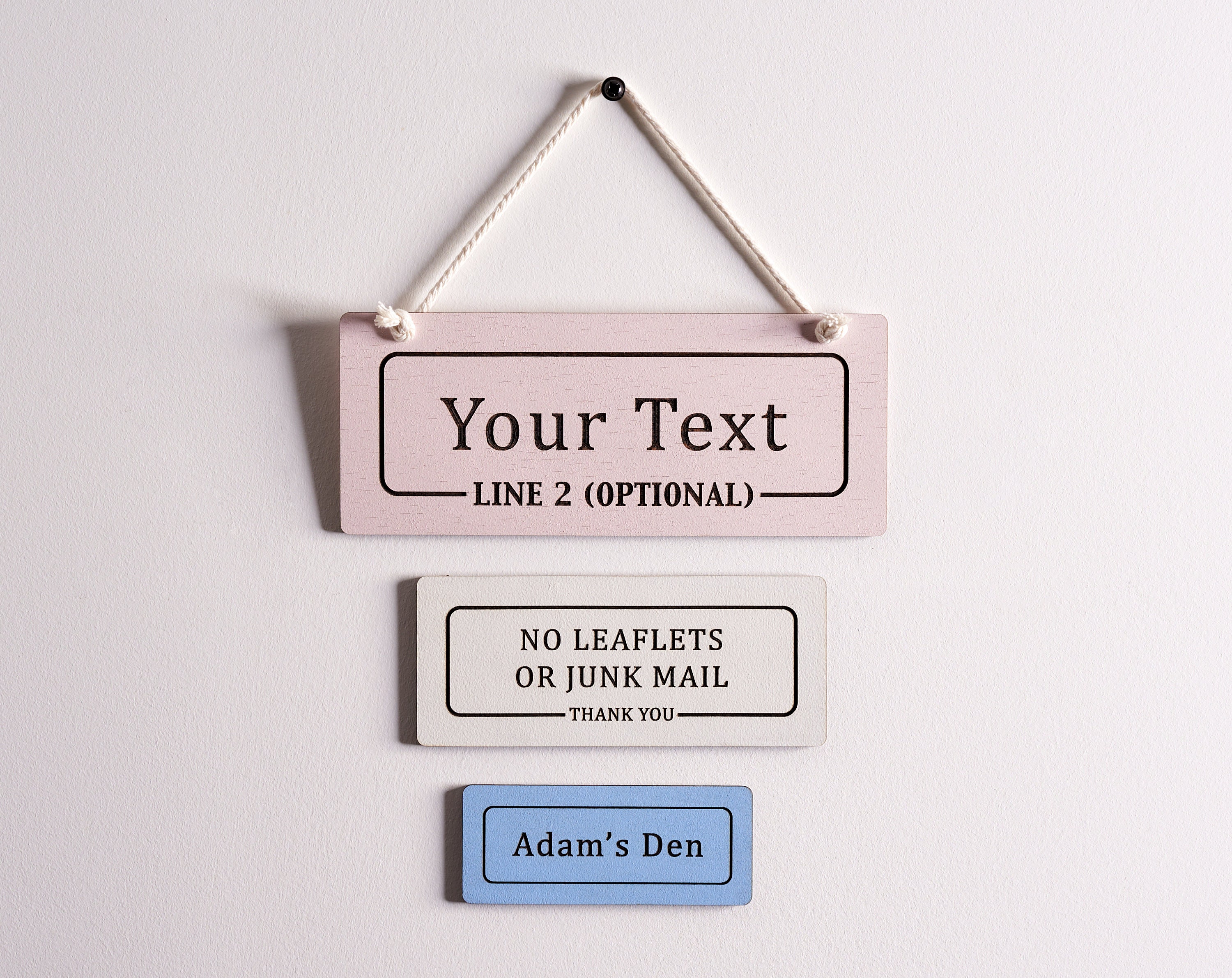 Customisable Wooden Staff Only Sign: Business Wall Sign, Engraved Door ...