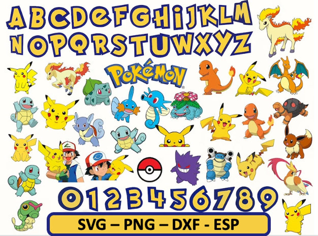 Poke Mon Svg Bundle Poke Mon Svg Pikachu Svg Poke Mon Clipart Poke Mon Schichtbild Poke Mon