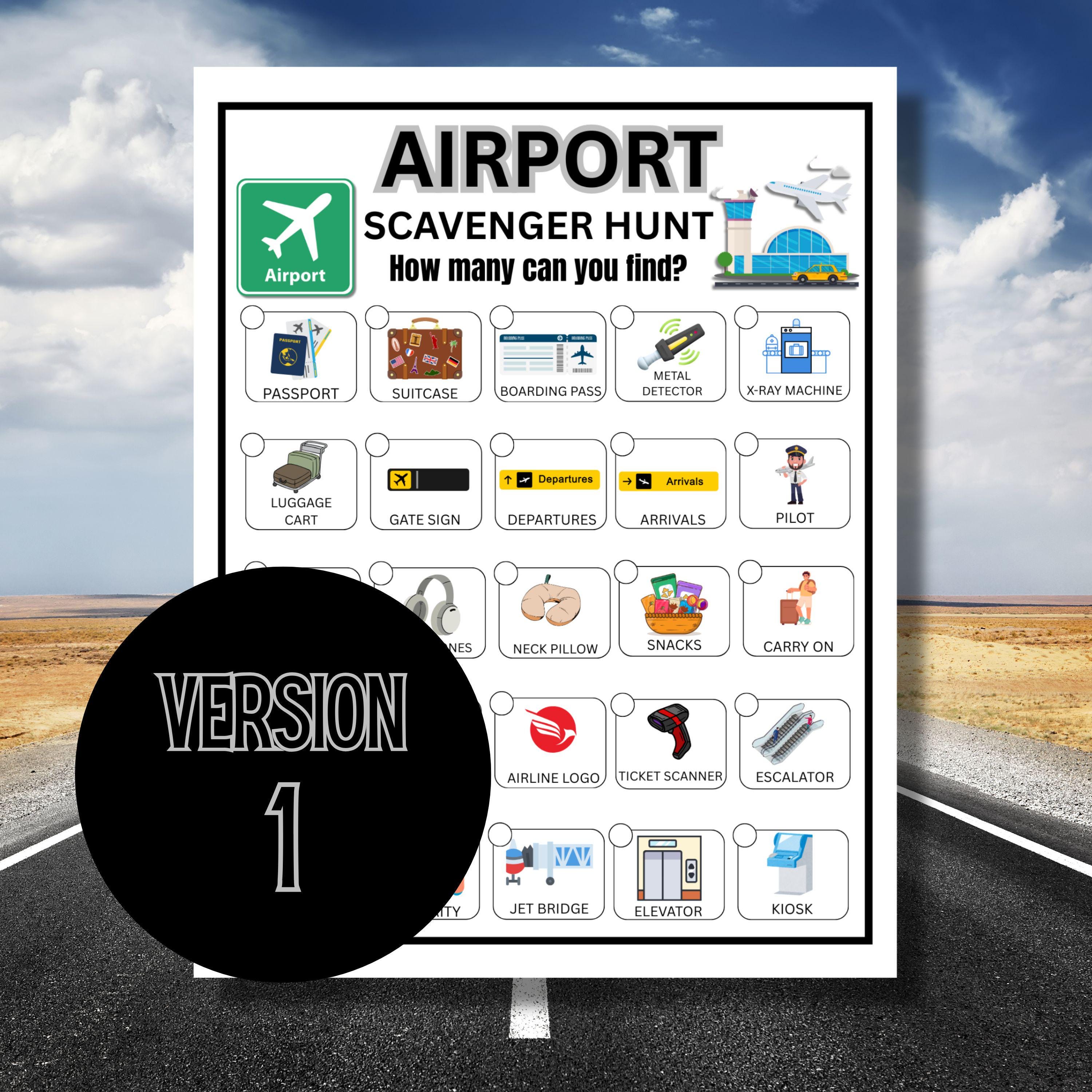 Airport Scavenger Hunt Printable, New City Scavenger Hunt, Travel ...