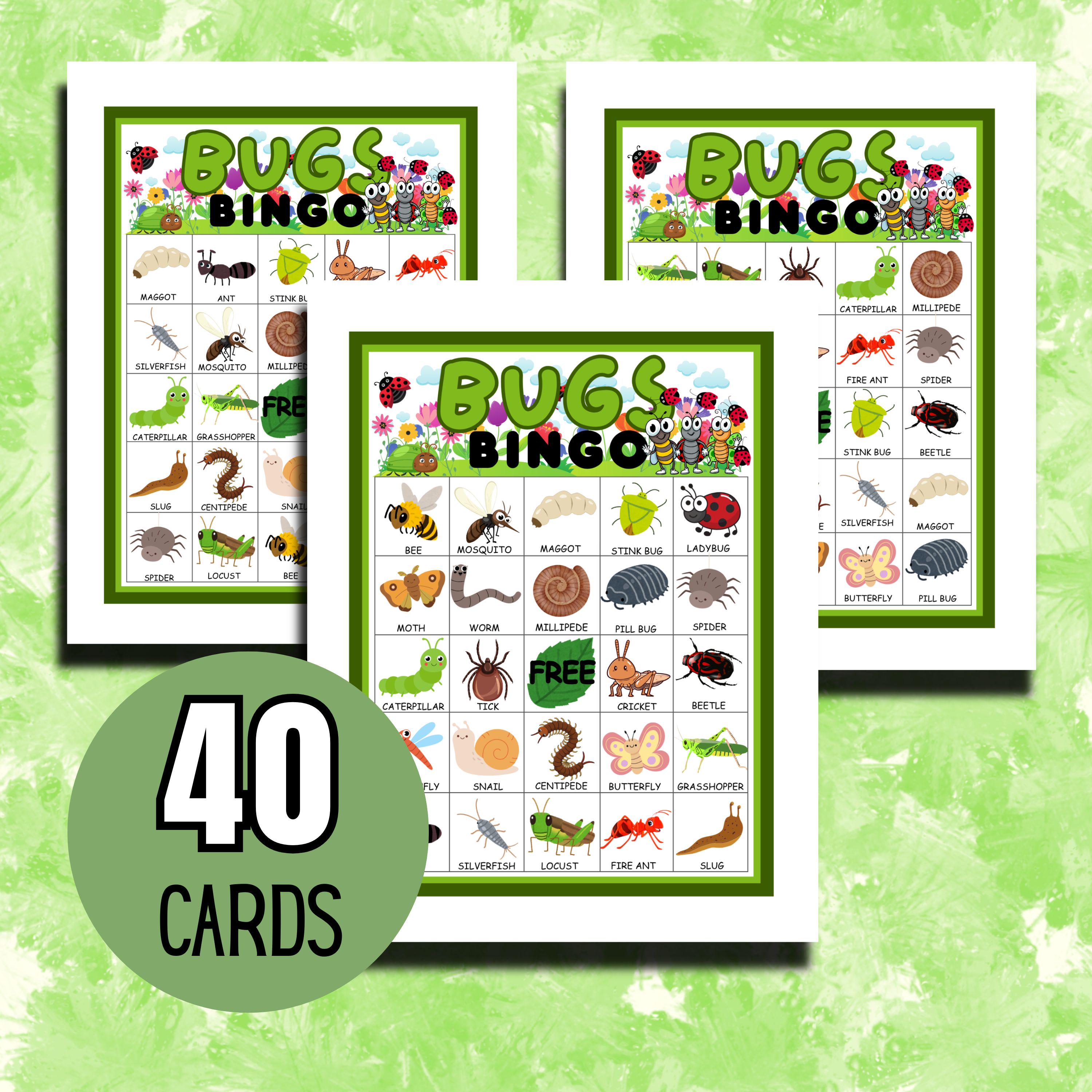 Bug Bingo Game: Printable Insect Activities for Kids (digital Download ...