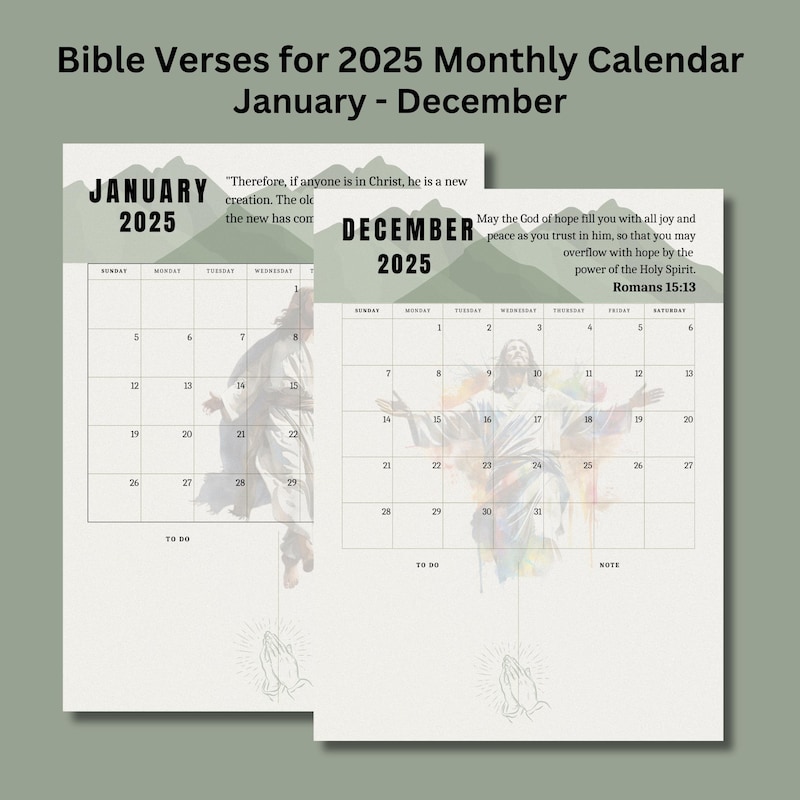 2025 Bible Verse Calendar - Etsy