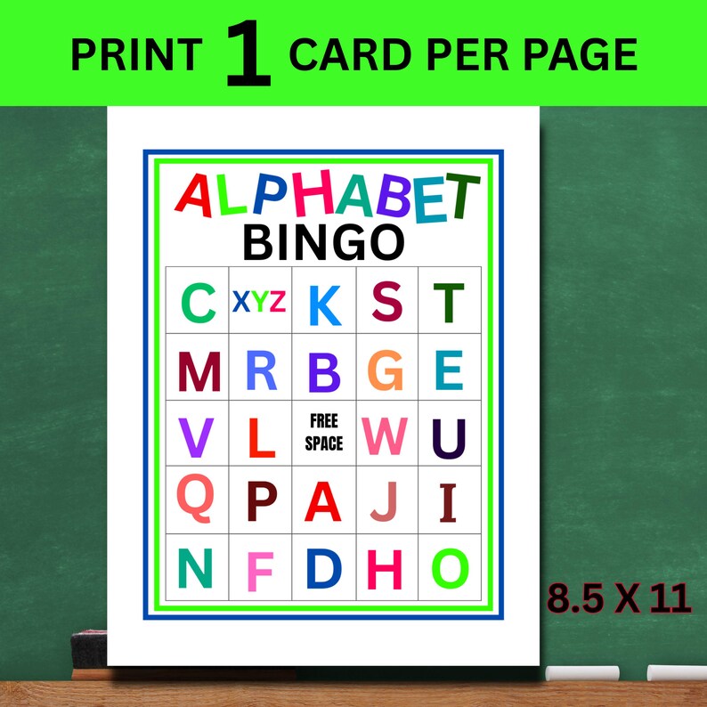 Alphabet Bingo, Alphabet Games, Learning Bingo, Alphabet Bingo for Kids ...