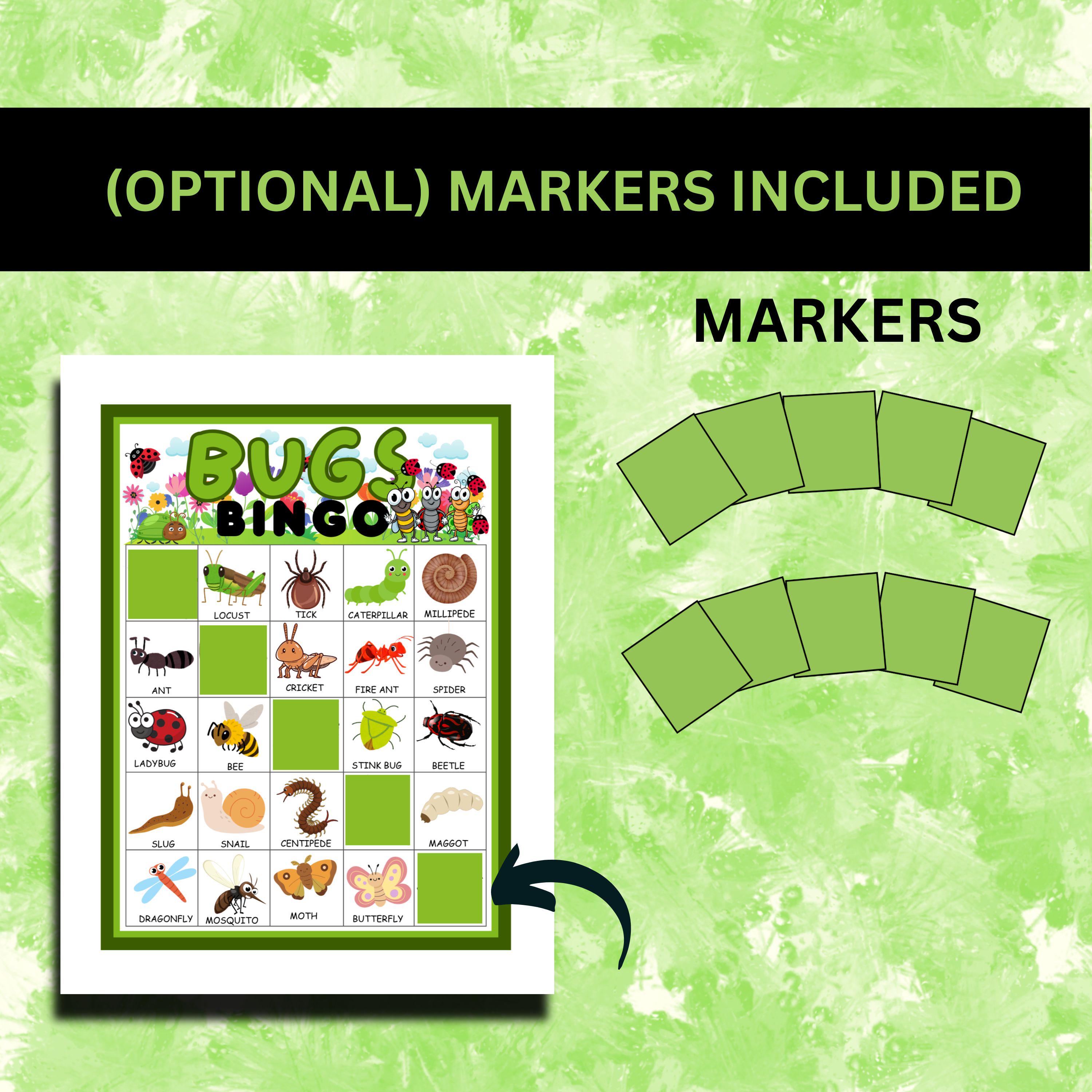 Bug Bingo Game: Printable Insect Activities for Kids (digital Download ...