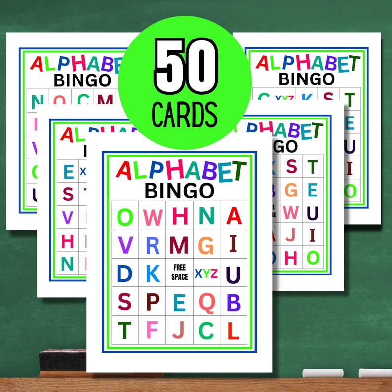 Alphabet Bingo, Alphabet Games, Learning Bingo, Alphabet Bingo for Kids ...