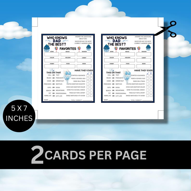 Who Knows Dad the Best, Father Questionnaire, All About Dad PDF, Father ...