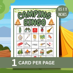 Camping Bingo Game – Printable PDF | Fun Camp Activity for Kids ...