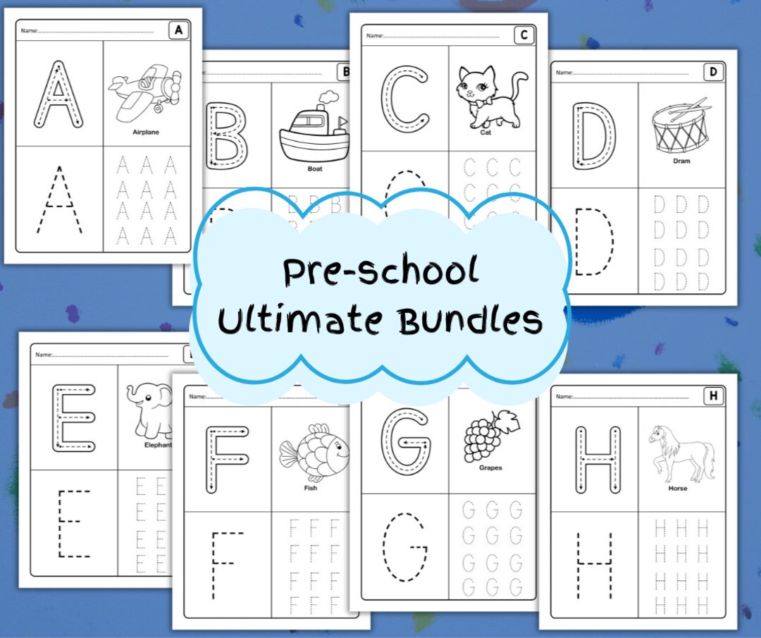 Preschool Kindergarten Learning Bundle 250 Pages Printable Activity ...
