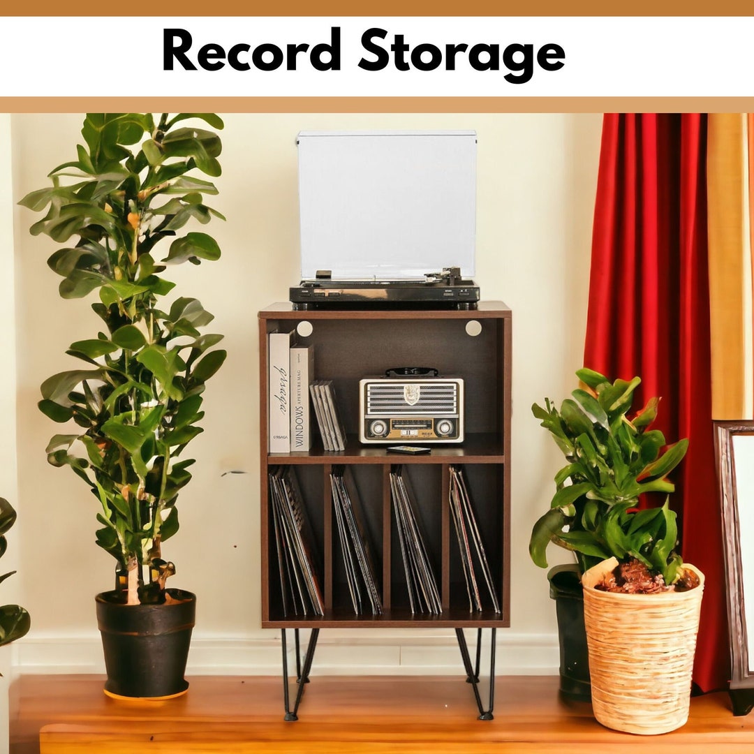 Record Player Cabinet, Record Player Console, Record Shelving, Record ...