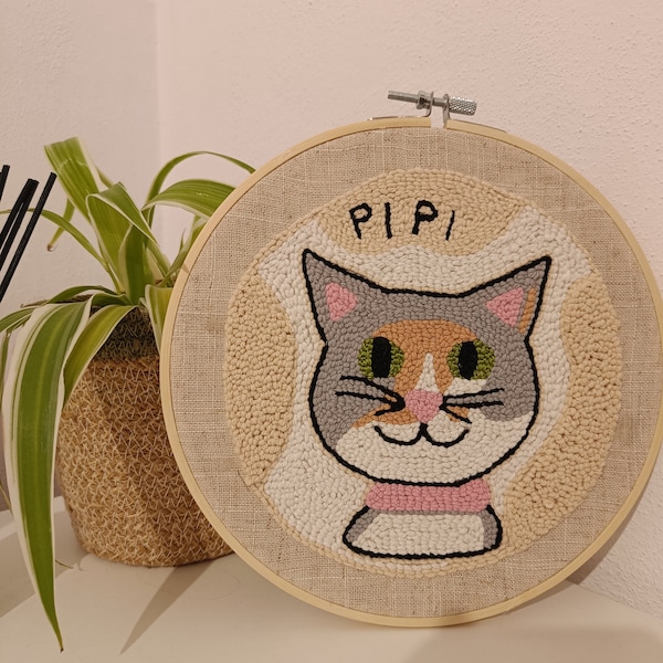 Punch Needle Cat - Etsy