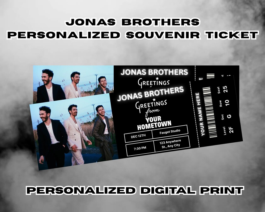 Jonas Brothers Greeting From Your Hometown Tour Souvenir Ticket - Etsy