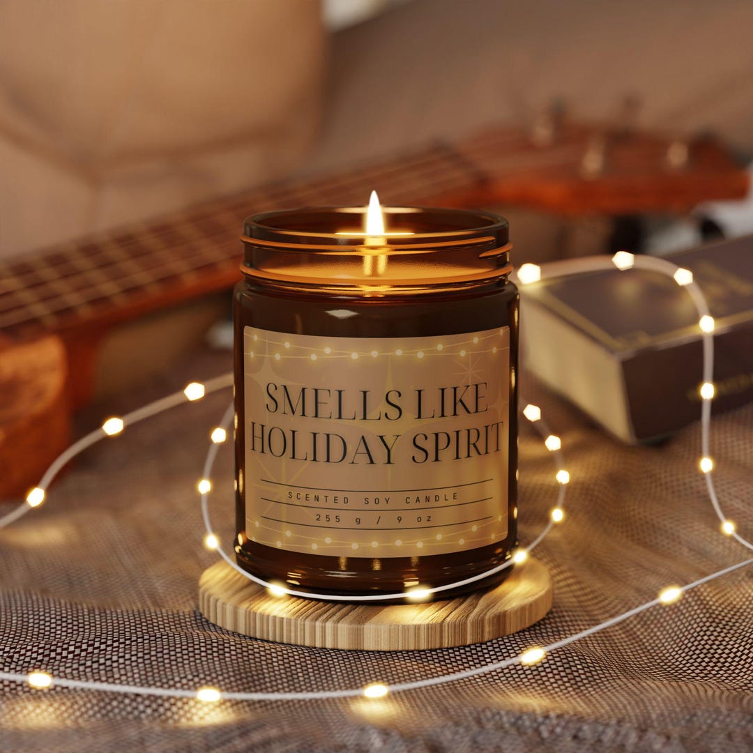 Smells Like Holiday Spirit Soy Scented Candle, Gift Idea, Home Decor ...
