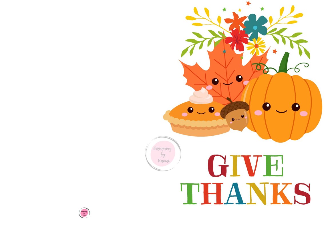 Thanksgiving Card, Happy Thanksgiving Card, Greeting Card, Holiday Card ...