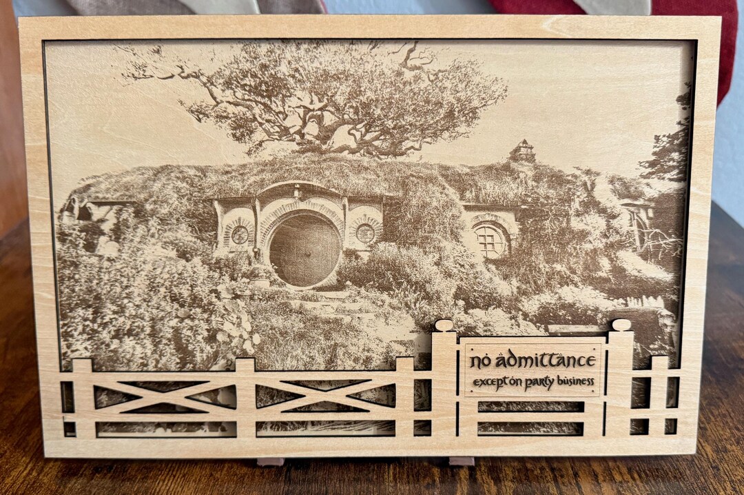 Lord of the Rings Bilbo's Hobbit Hole Framed Art Laser Cut File | Shire ...