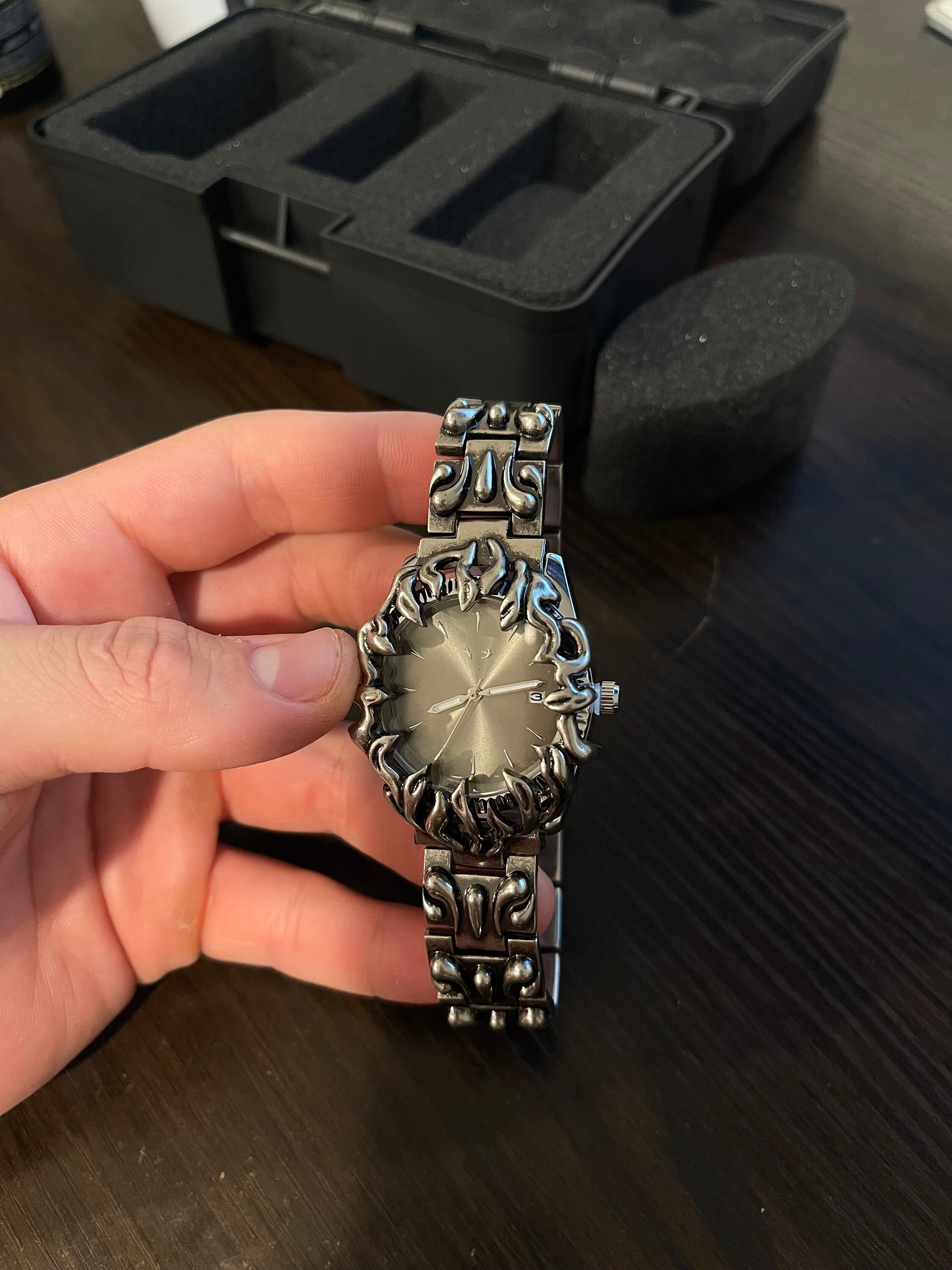 Alabaster Stainless Steel Red Dial Watch - Etsy