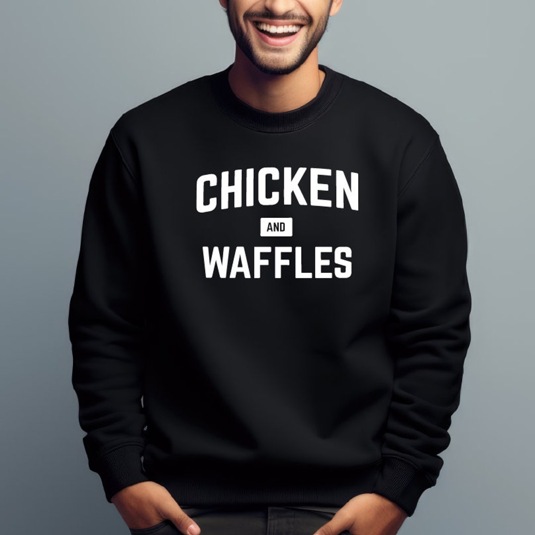 Chicken and Waffles Sweatshirt: Vintage Varsity Style, Foodie Gift - Etsy