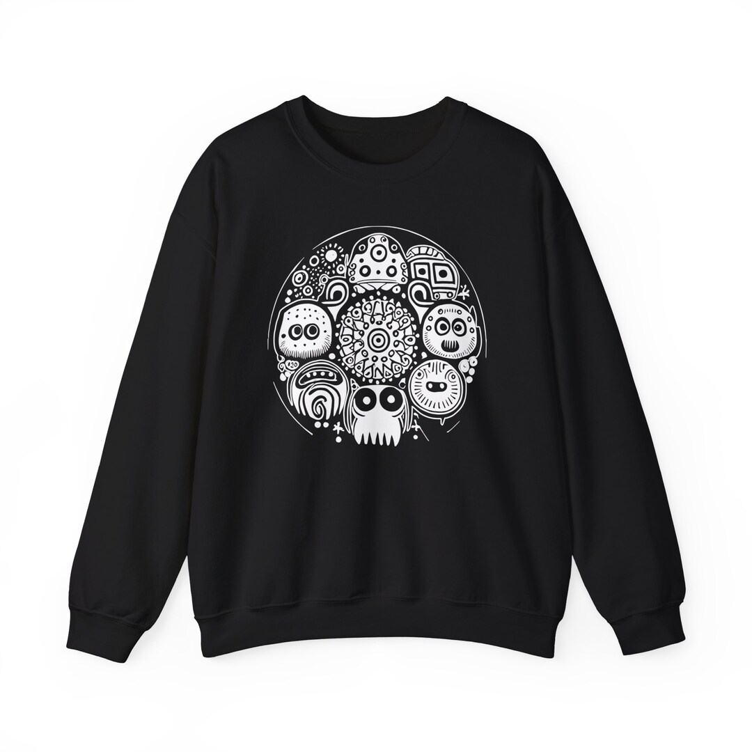 Goofy Monsters Mandala Crewneck Sweatshirt Spooky Chic, Cozy & Stylish ...