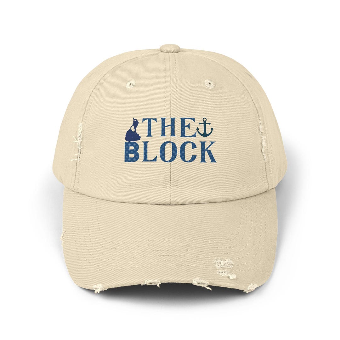 The Block Block Island Rhode Island Anchor Nautical Unisex Distressed ...