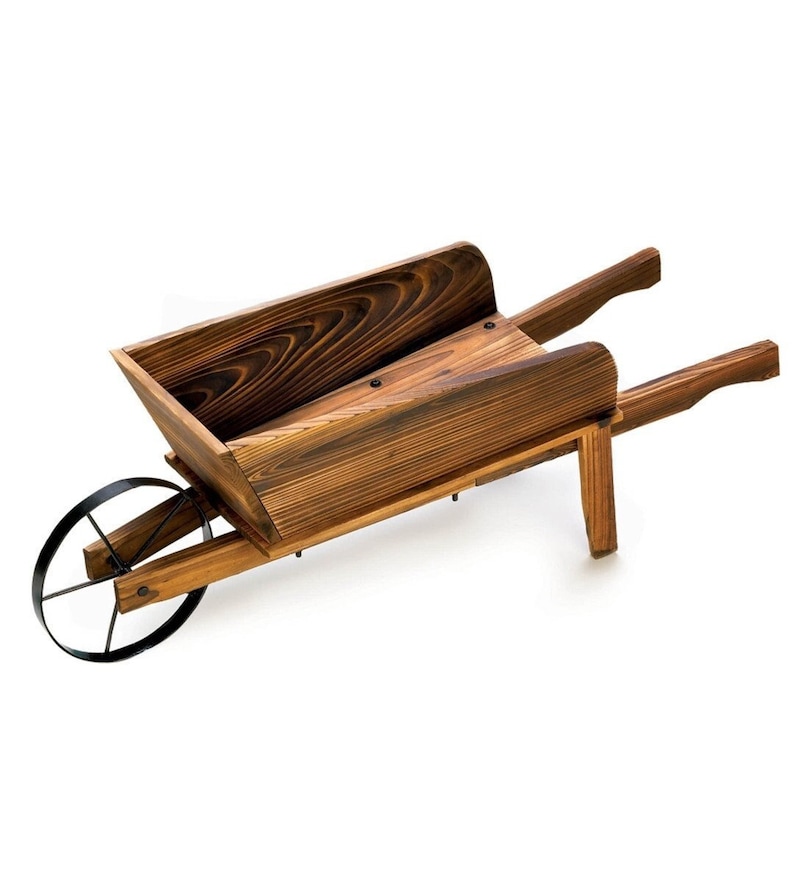 Wooden Flower Cart Planter: Country Yard Decor (33" Length).. - Etsy
