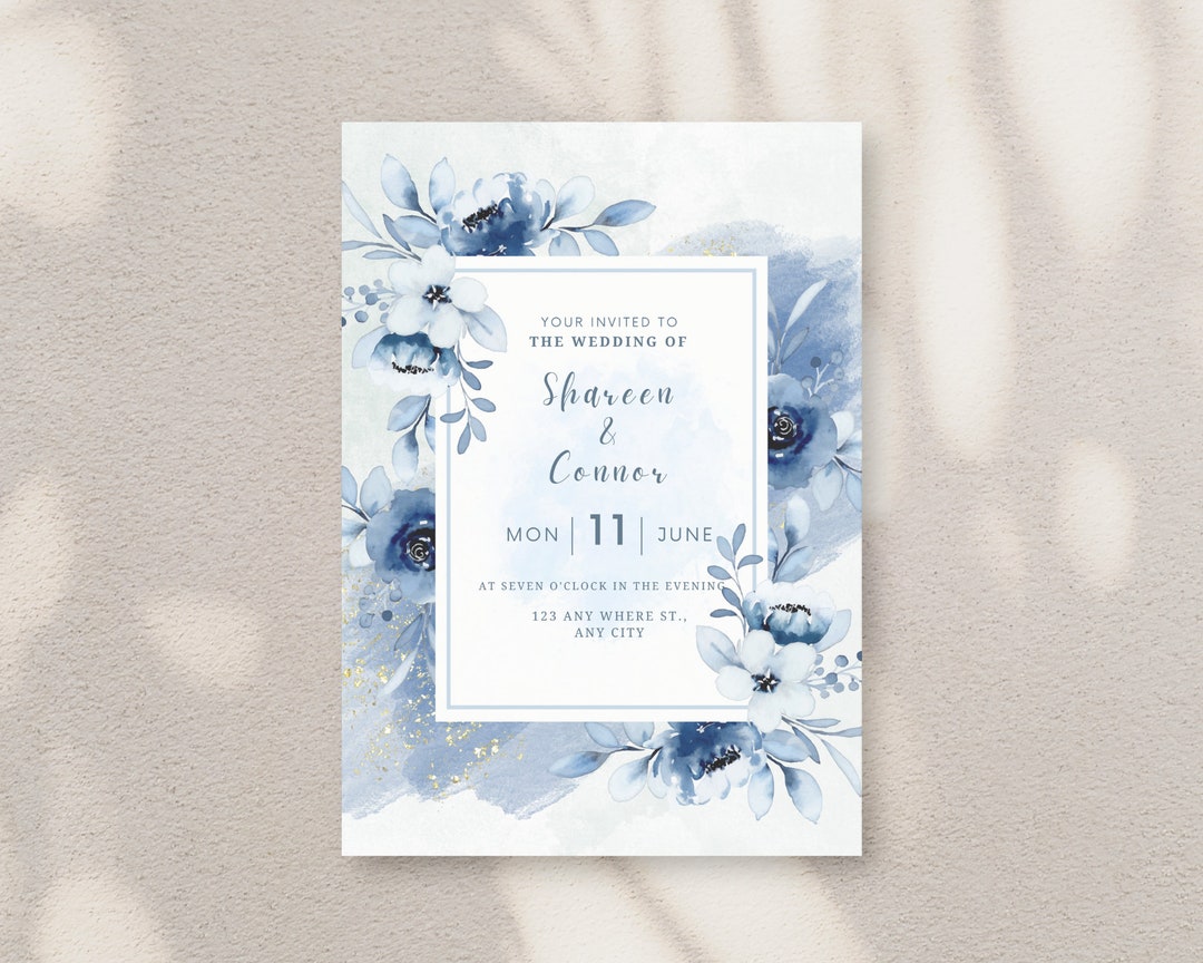 Editable Wedding Invites Wedding Invitation Editable on Canva ...