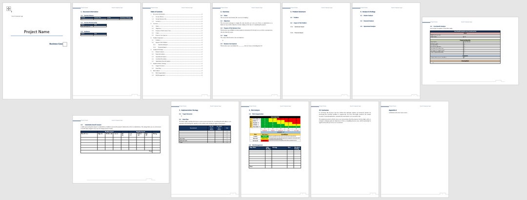 Strategic Business Case Template Your Blueprint for - Etsy