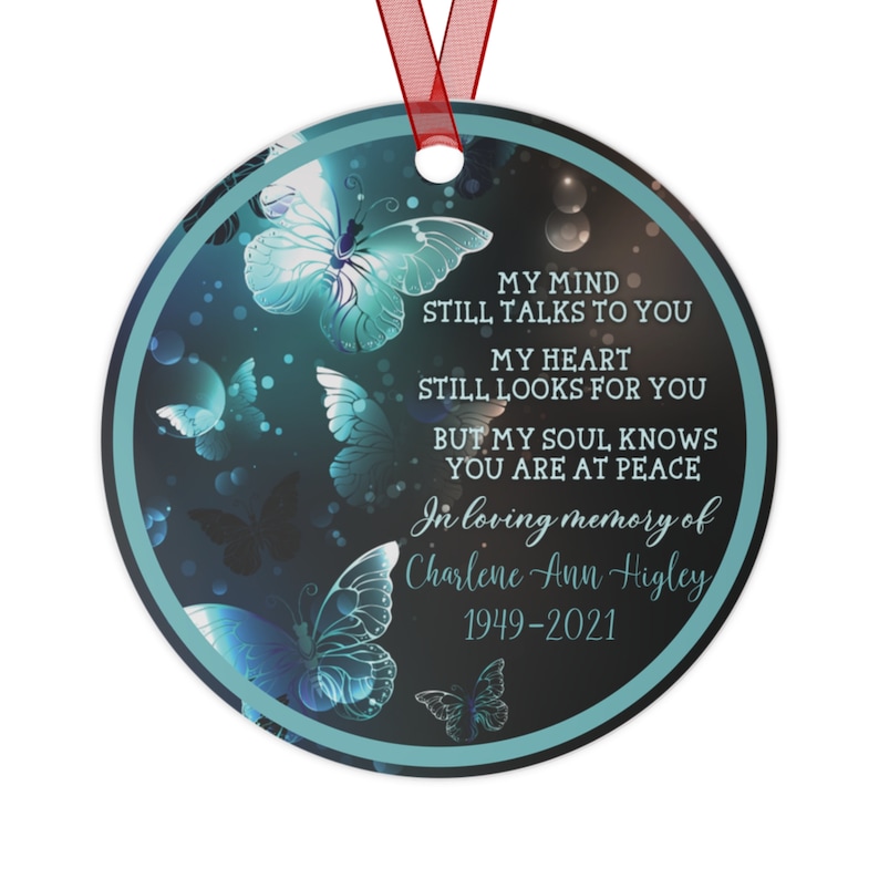 In Loving Memory Butterfly Ornament, Personalized Ornament, Memorial ...