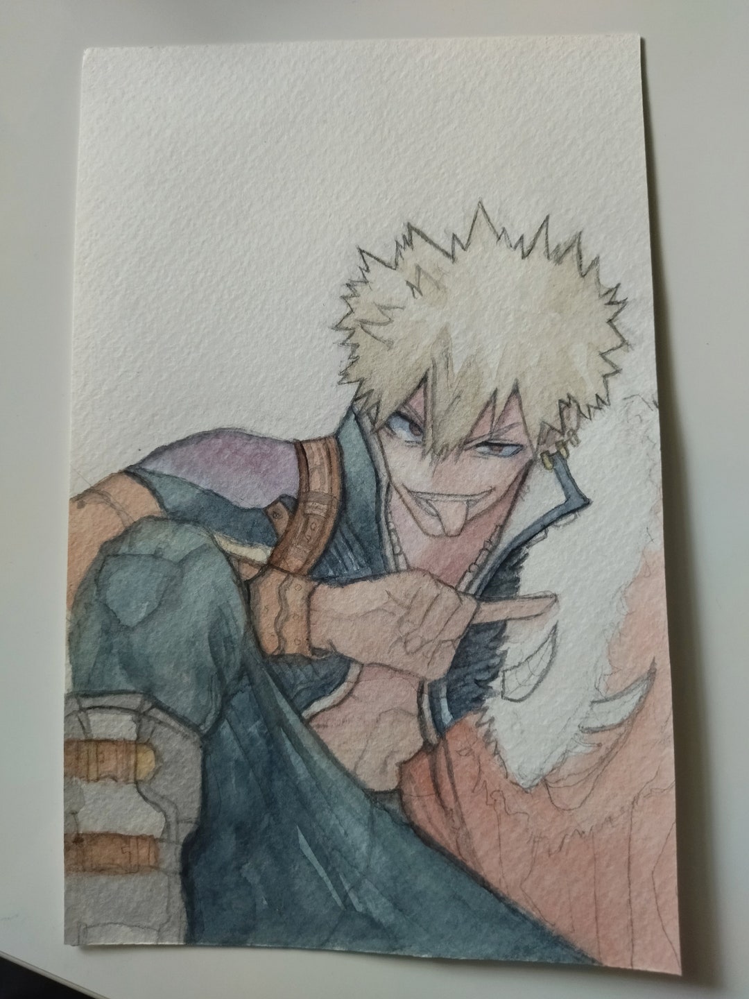 Bakugo Watercolor MHA - Etsy